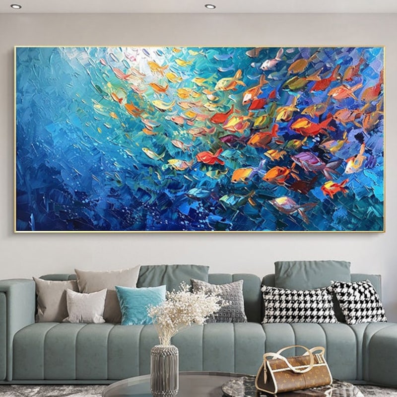Modern Fish Painting - Etsy