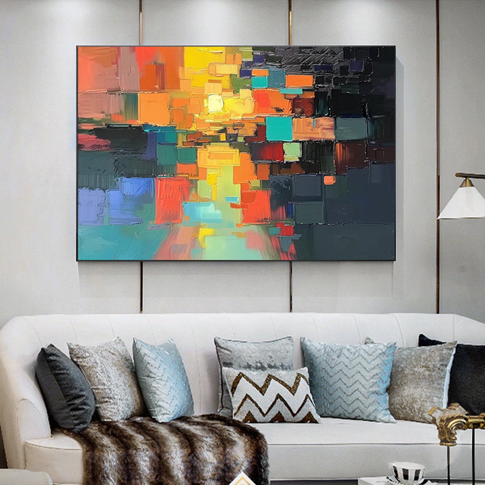 Modern Abstract Art Large Wall Art Abstract,colorful Acrylic Canvas Art ...