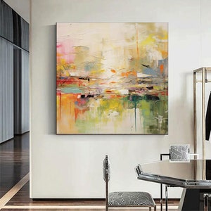 Large Abstract Wall Art ,colorful Acrylic Canvas Art, Large Canvas Art ...