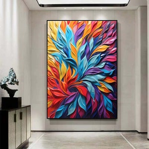Extra Large Flower Oil Painting on Canvas,bohemian Artist Outfit ...