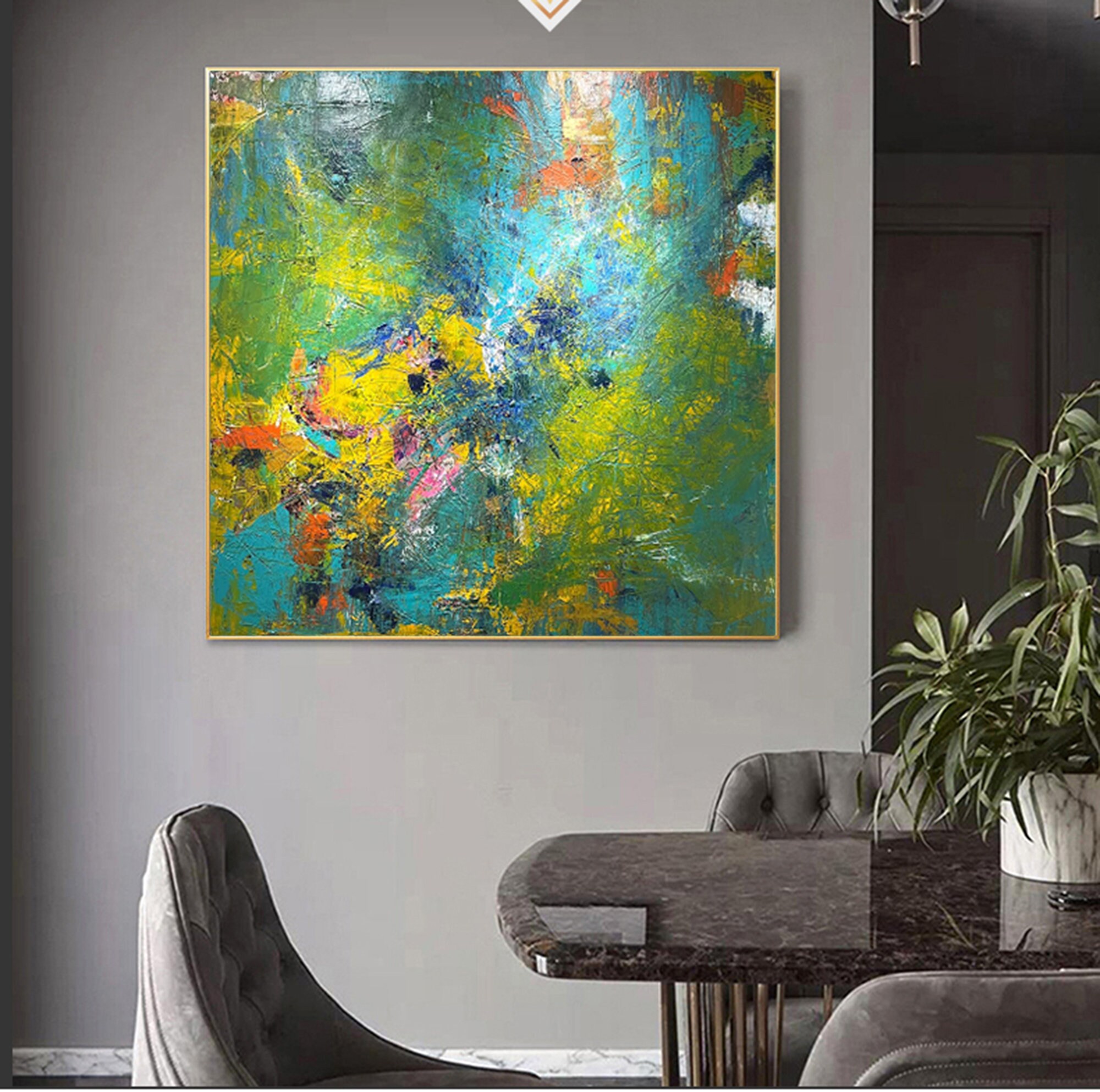 Original Abstract Painting,large Canvas Art for Living Room,colorful ...