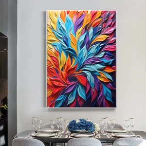 Extra Large Flower Oil Painting on Canvas,bohemian Artist Outfit ...