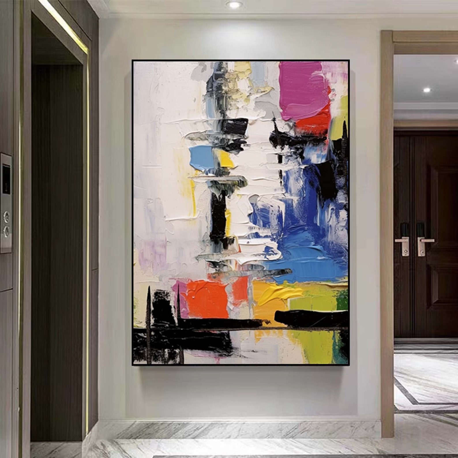 Extra Large Original Abstract Painting, Minimalist Canvas Artwork ...