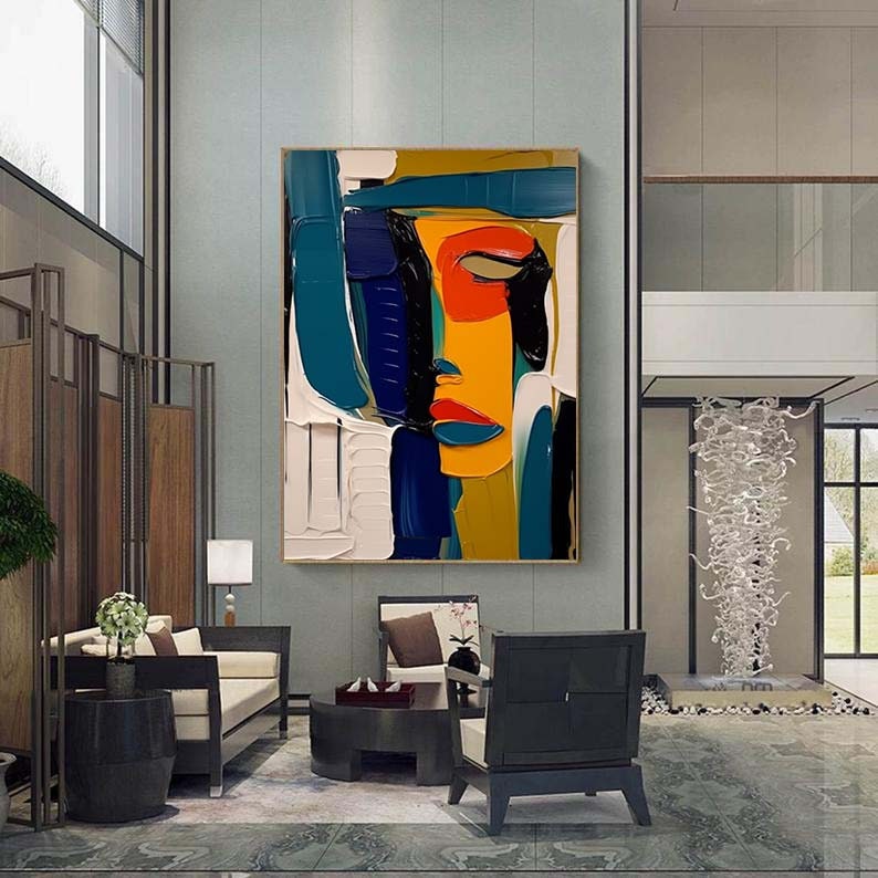 Original Colorful Abstract Painting on Canvaslarge Colorful Abstract ...