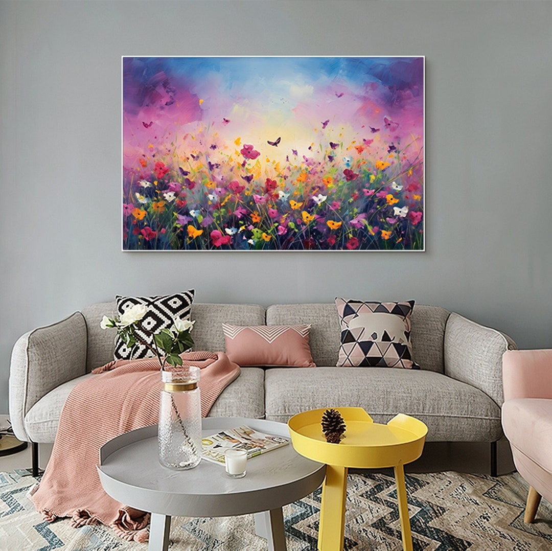 Abstract Modern Colorful Flower Painting,original Oil Painting on ...