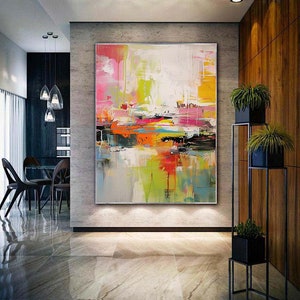 Colorful Acrylic Canvas Art,large Wall Art Abstract,large Canvas Art ...