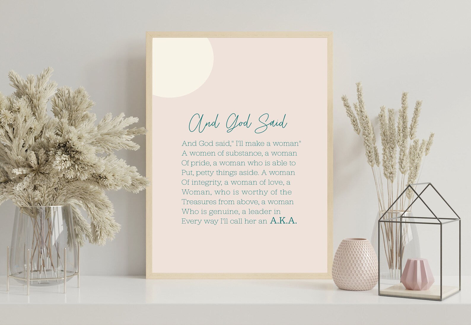 And God Said Alpha Kappa Alpha AkA Poem AKA Art AKA wall | Etsy