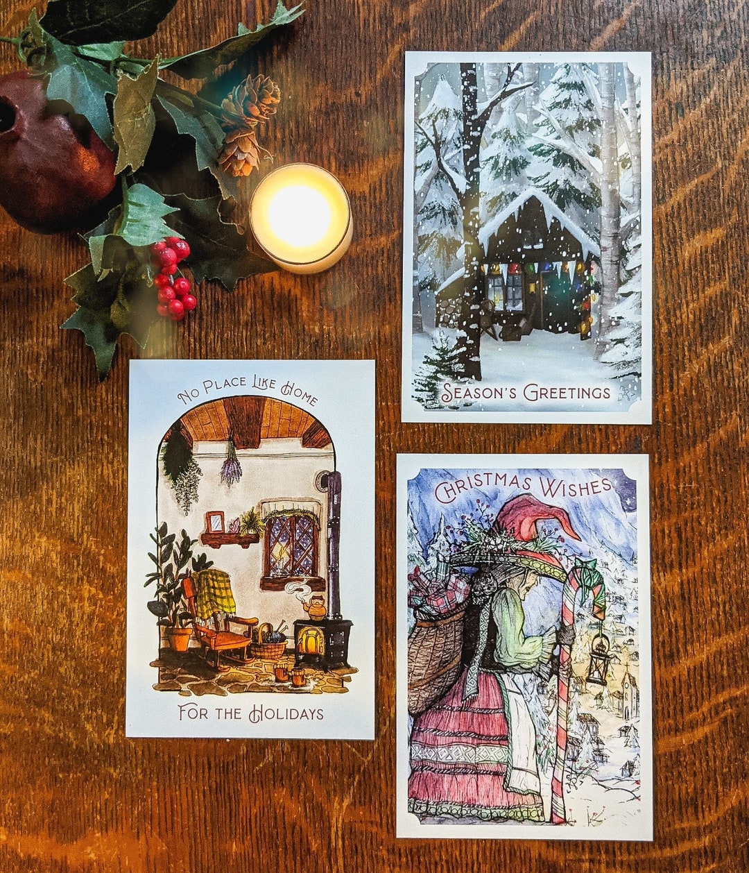 Christmas/yule Post Cards - Etsy