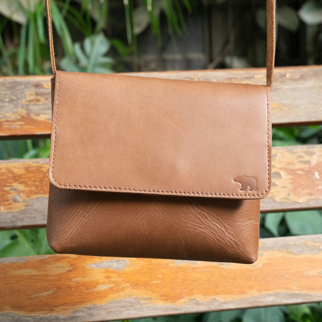 Simple Leather Crossbody Bag - Etsy UK