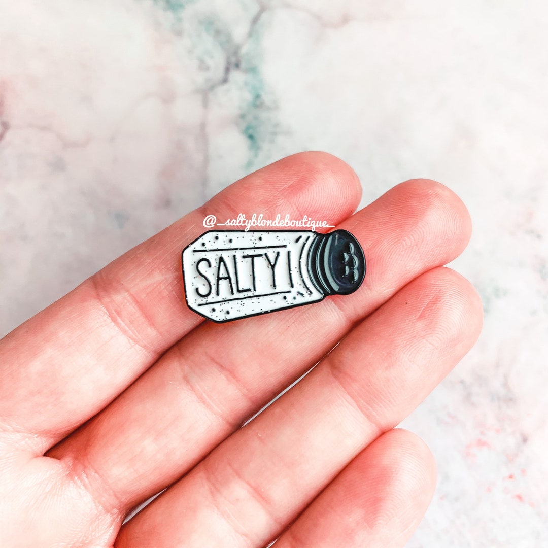 Salty Enamel Pin Etsy Uk