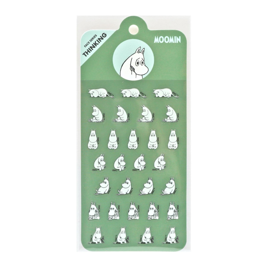 MOOMIN Face Sticker -THINKING- - Etsy