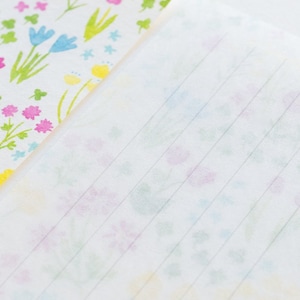 Japanese Styled Washi Letter Writing Set -colorful Garden- / Botanical ...
