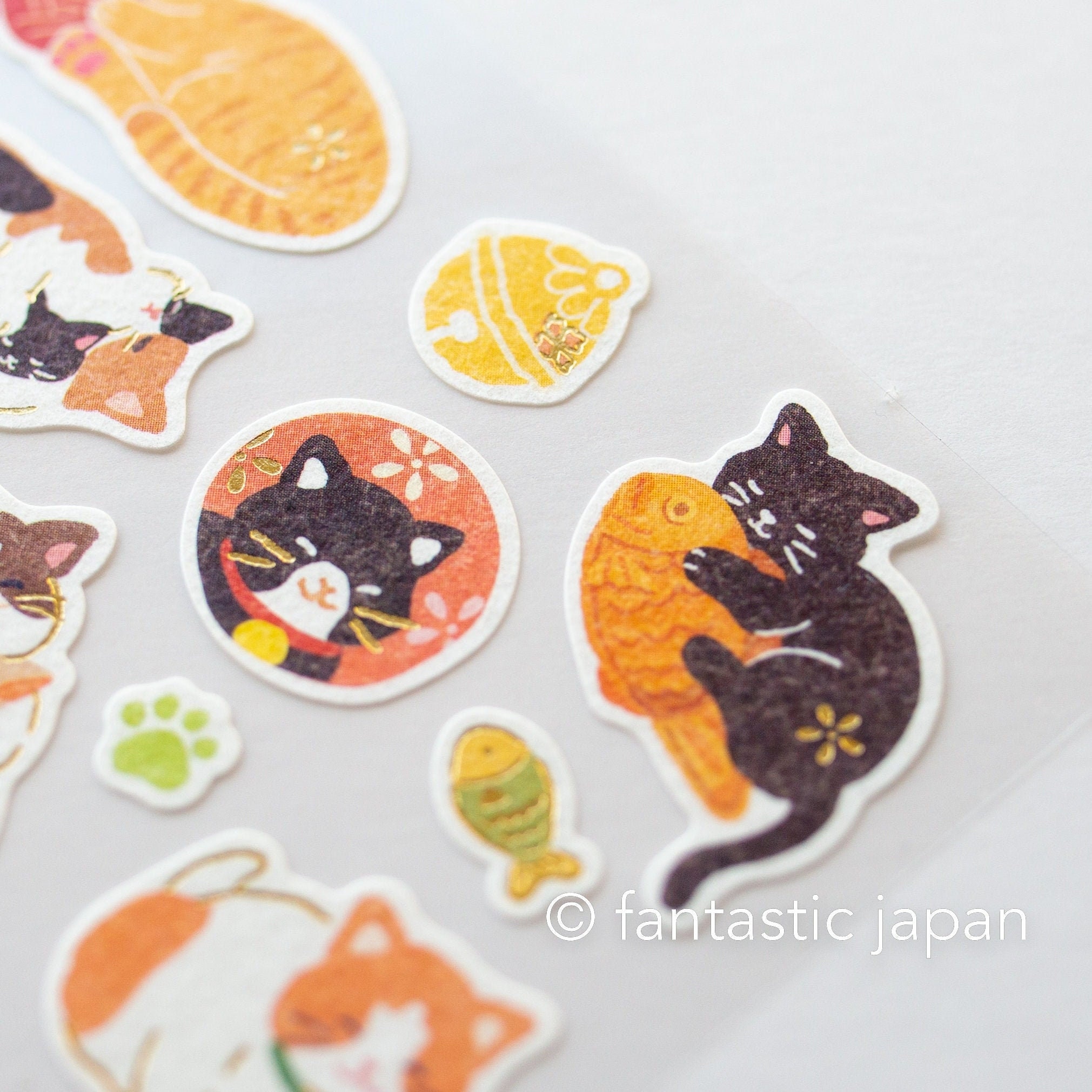 Washi Japanese Cats Sticker / NB Sticker / - Etsy
