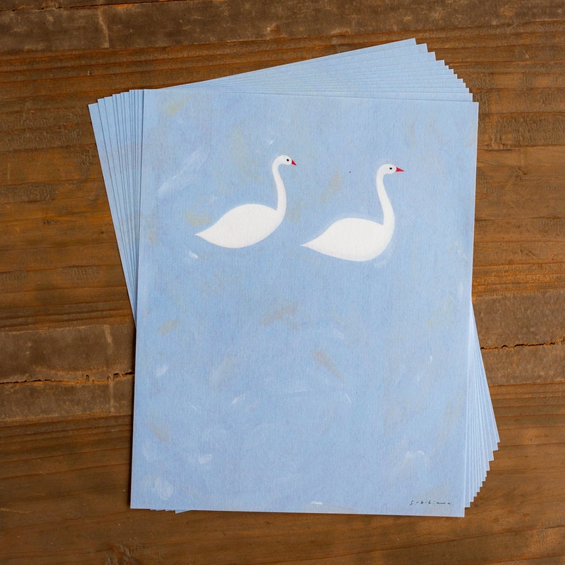 Japanese Letter Writing Set -swan in February- by Subikiawa / Cozyca ...