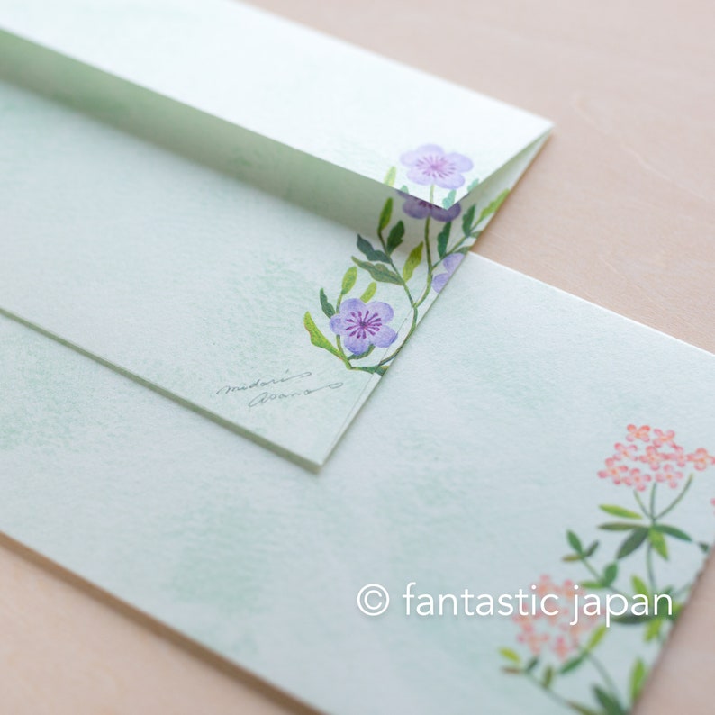 Japanese Letter Set fleur by Midori Asano - Etsy