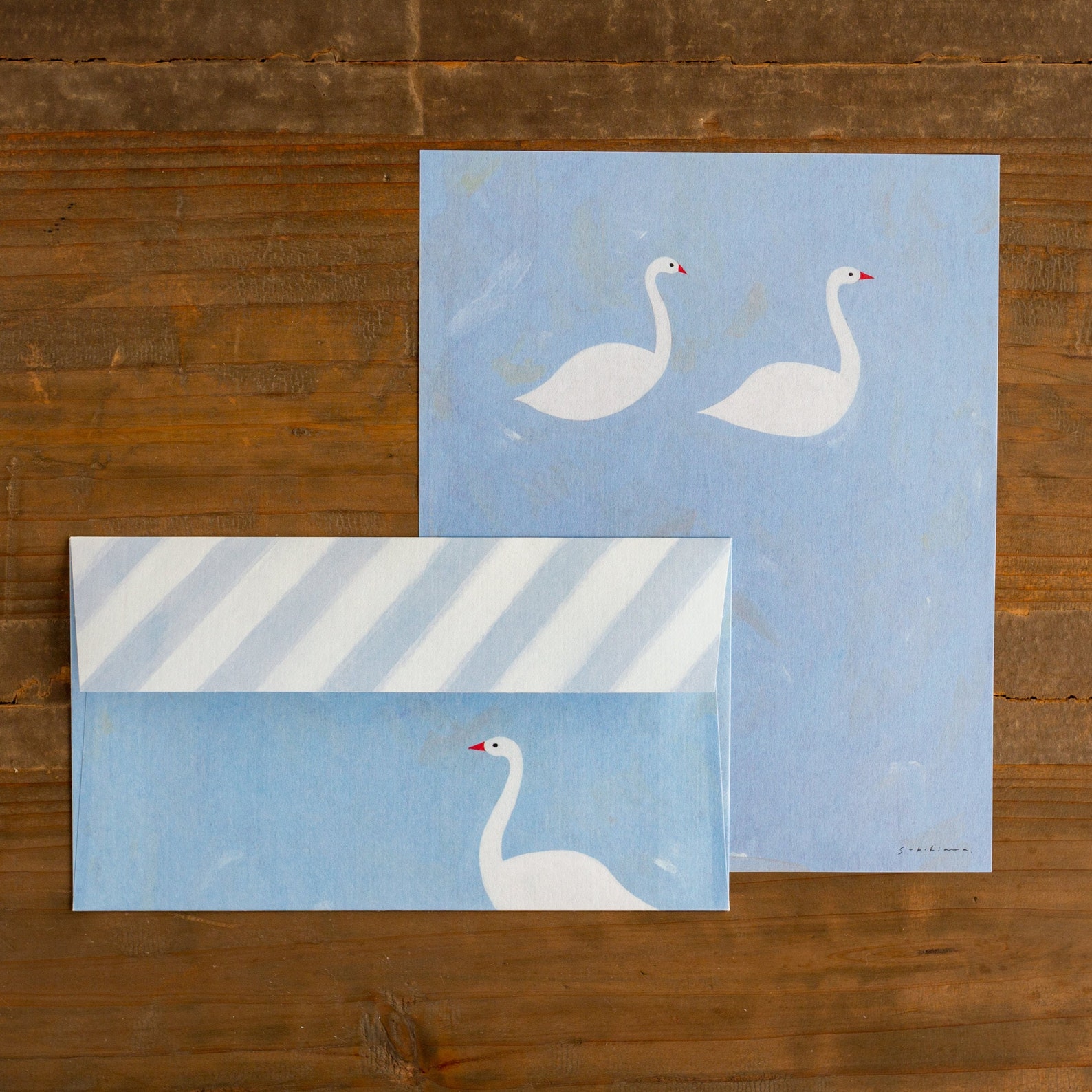 Japanese Letter Writing Set -swan in February- by Subikiawa / Cozyca ...