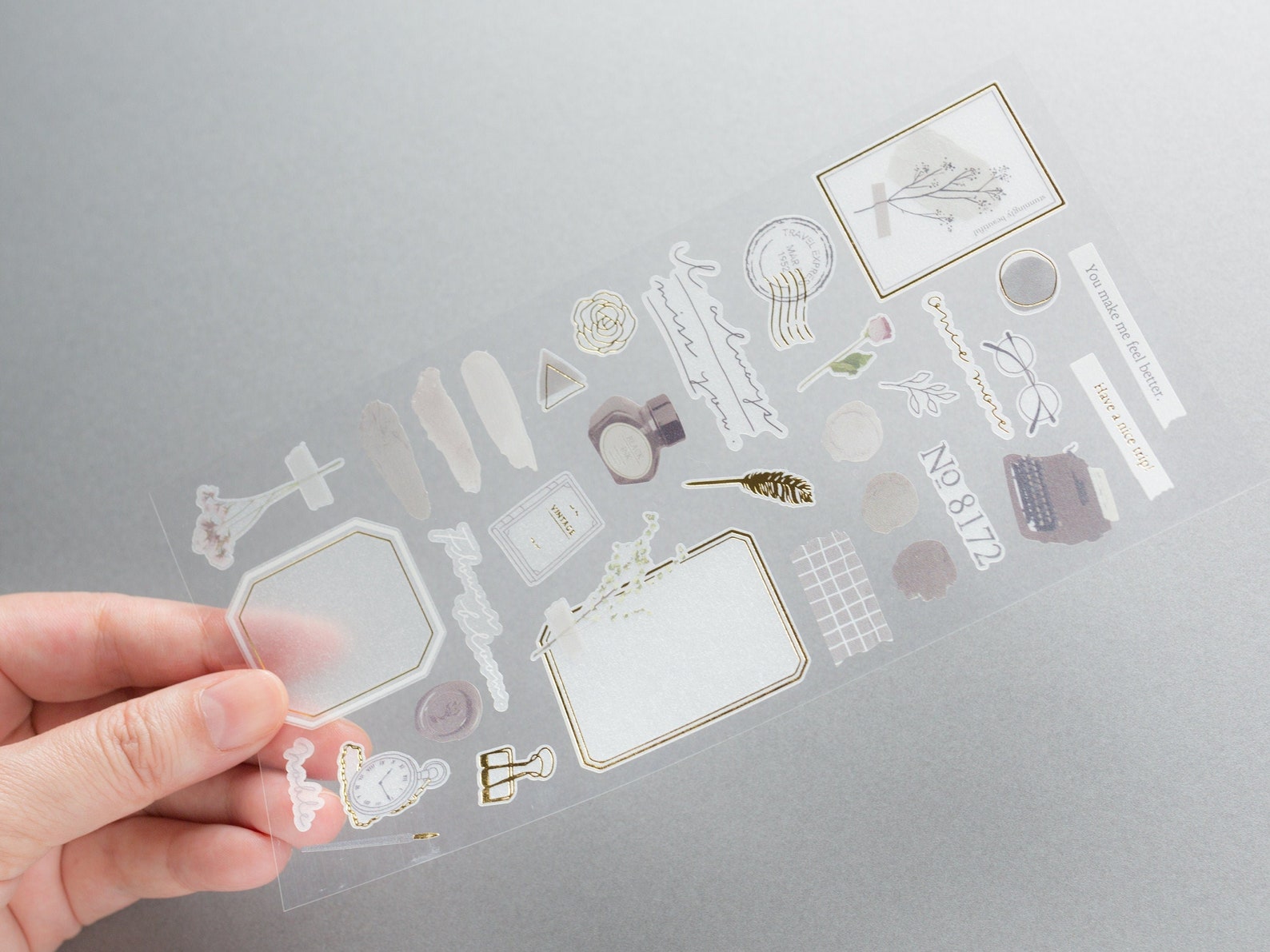 Mind Wave Sticker / LIBRE COLLAGE -glay- / Translucent Tracing Sticker ...