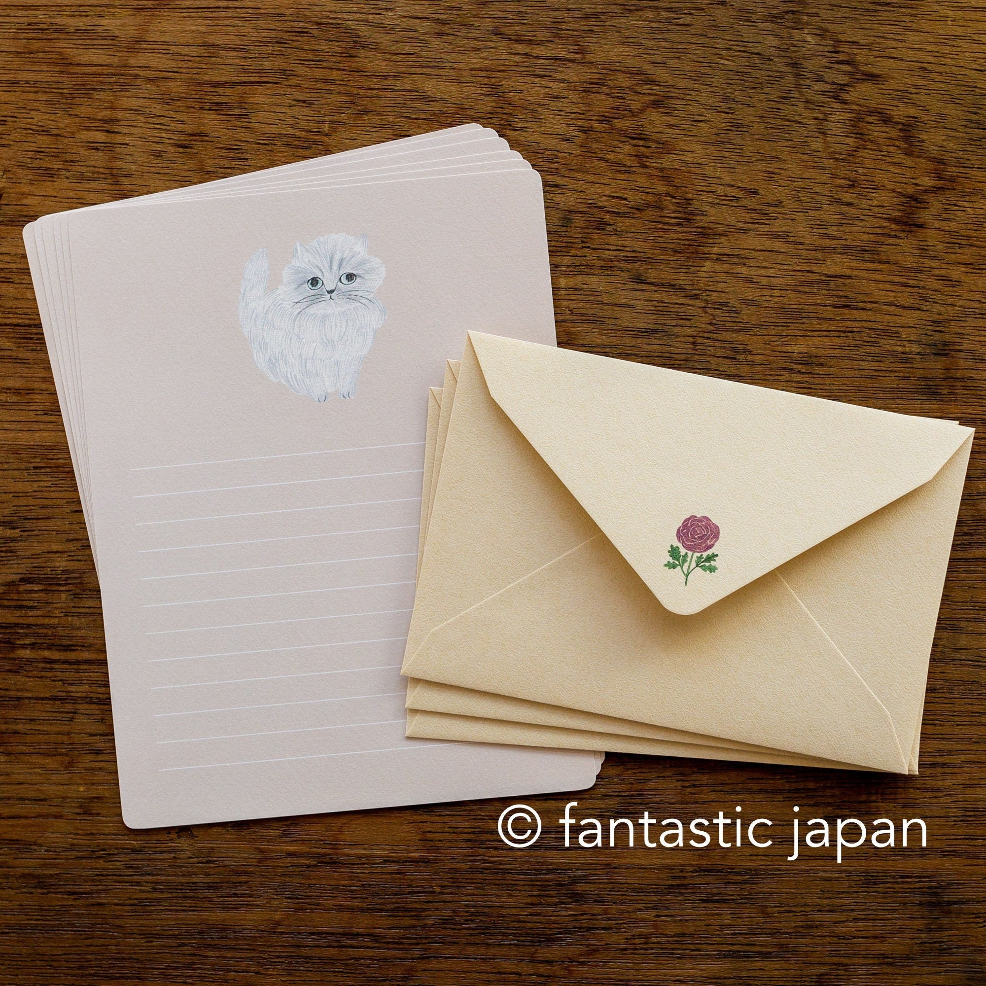 Miyuki Matsuo Letter Writing Set / Cat -minette- - Etsy