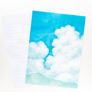 Letter Writing Set sky Time daytime / Ryu-ryu - Etsy