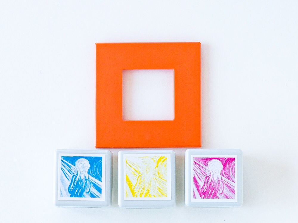 The Scream by Munch Self Inking Stamp Set of 3colors | Etsy