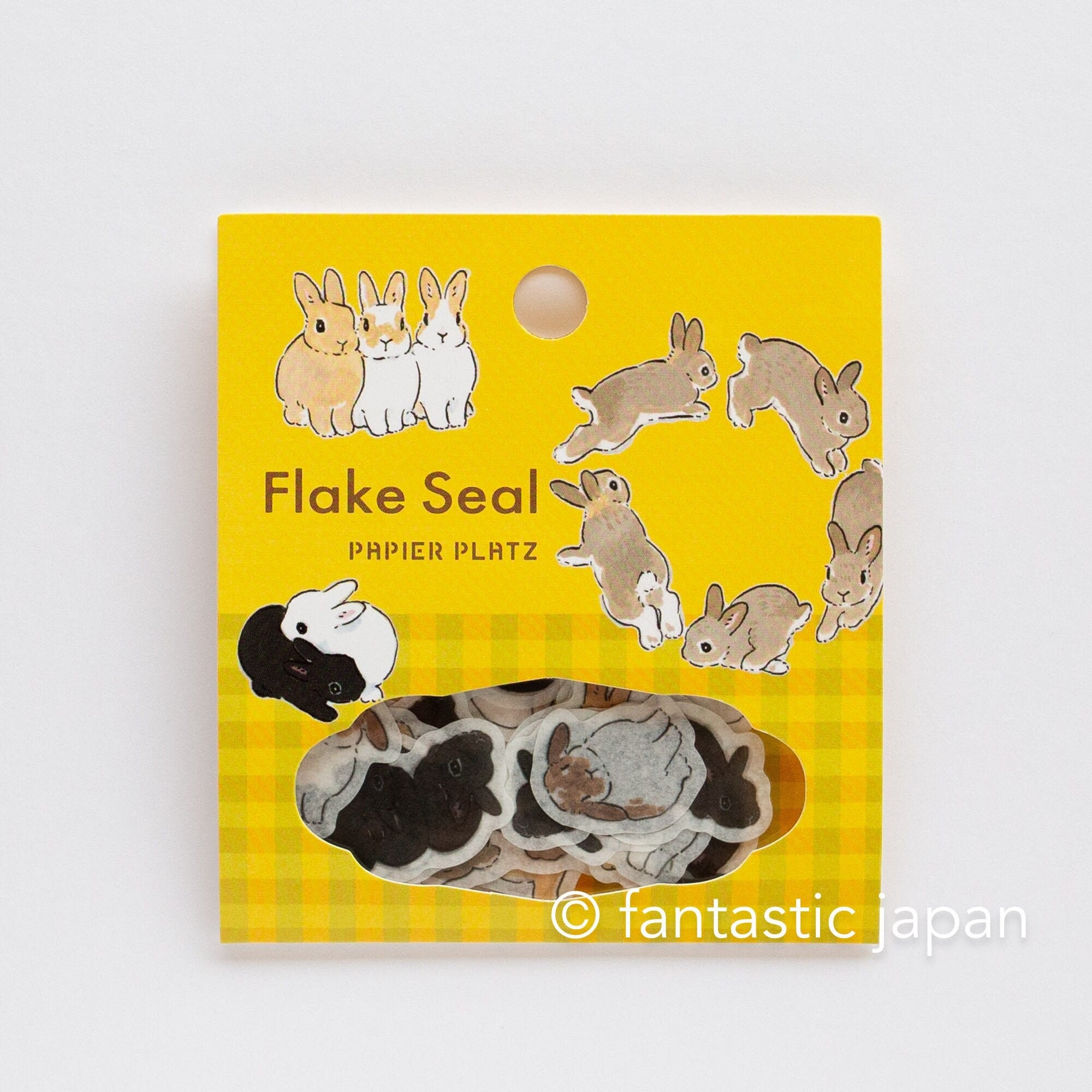 PAPIER PLATZ Washi Flake Stickers -rabbits Gathered - / Designed by ...