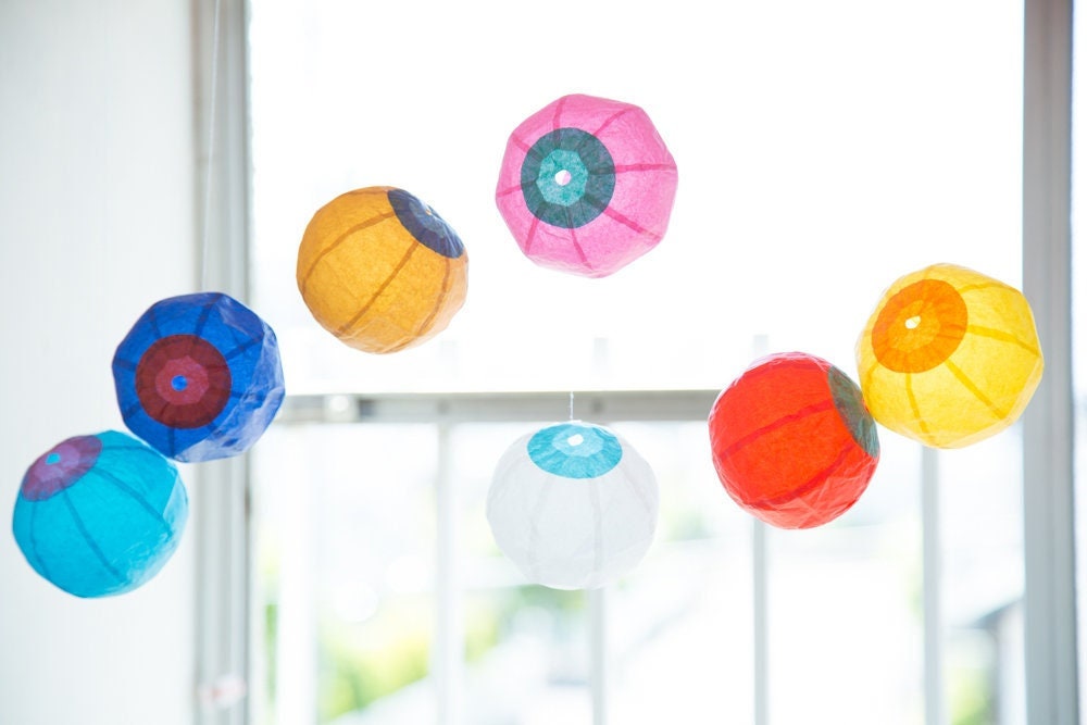 Japanese Paper Balloon small Colorful Balloons - Etsy