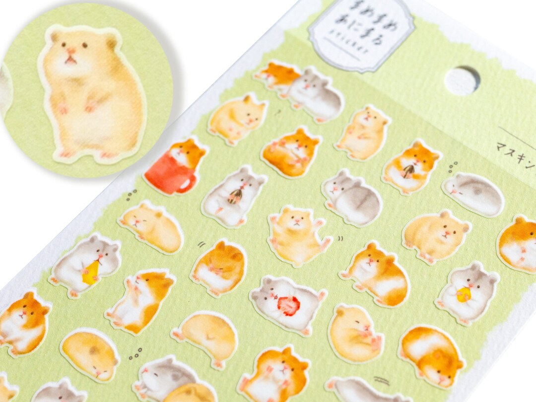 Mind Wave Sticker / Baby Animal Sticker -hamster- /japanese Sticker for ...