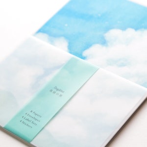 Letter Writing Set sky Time daytime / Ryu-ryu - Etsy