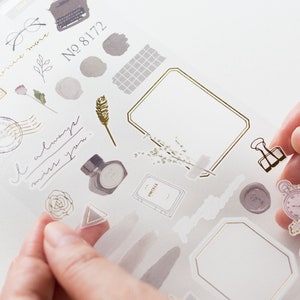 Mind Wave Sticker / LIBRE COLLAGE -glay- / Translucent Tracing Sticker ...