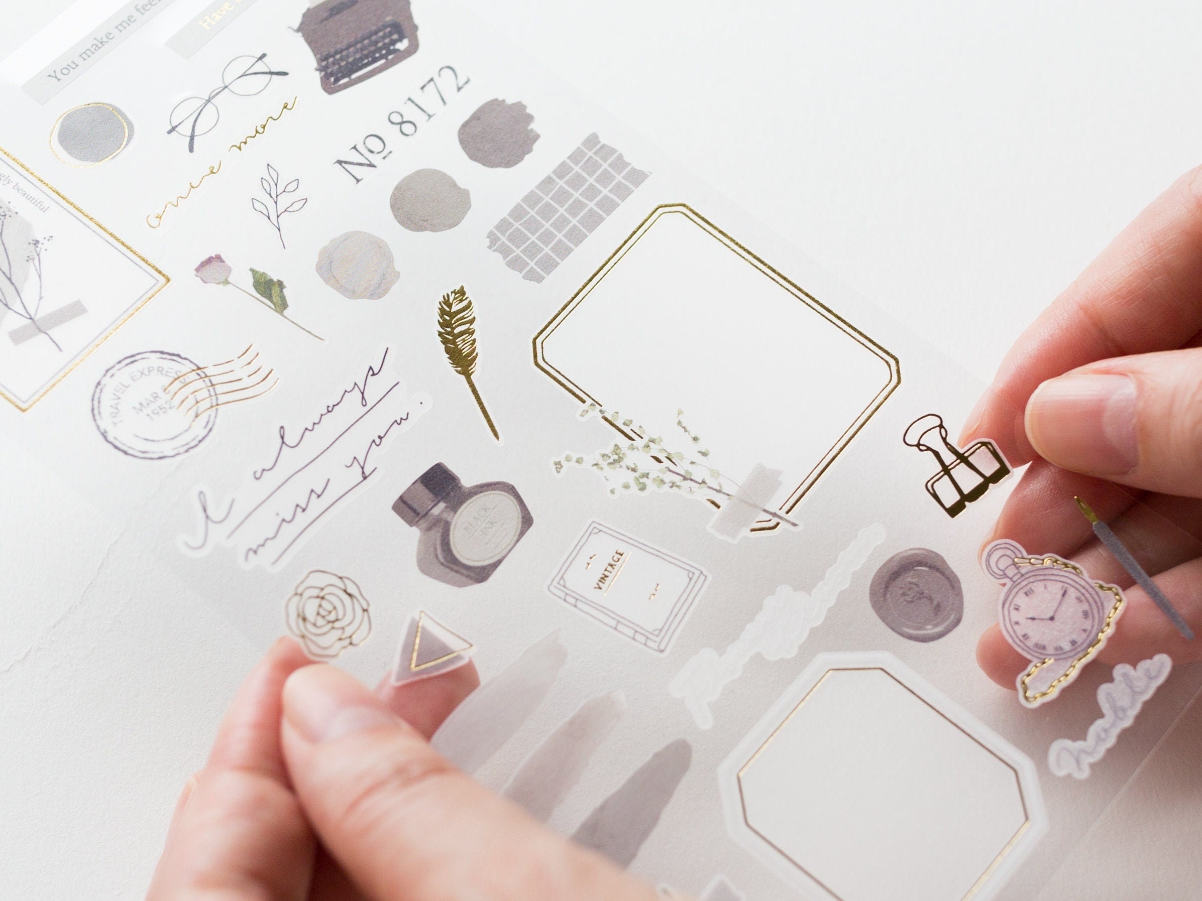 Mind Wave Sticker / LIBRE COLLAGE -glay- / Translucent Tracing Sticker ...