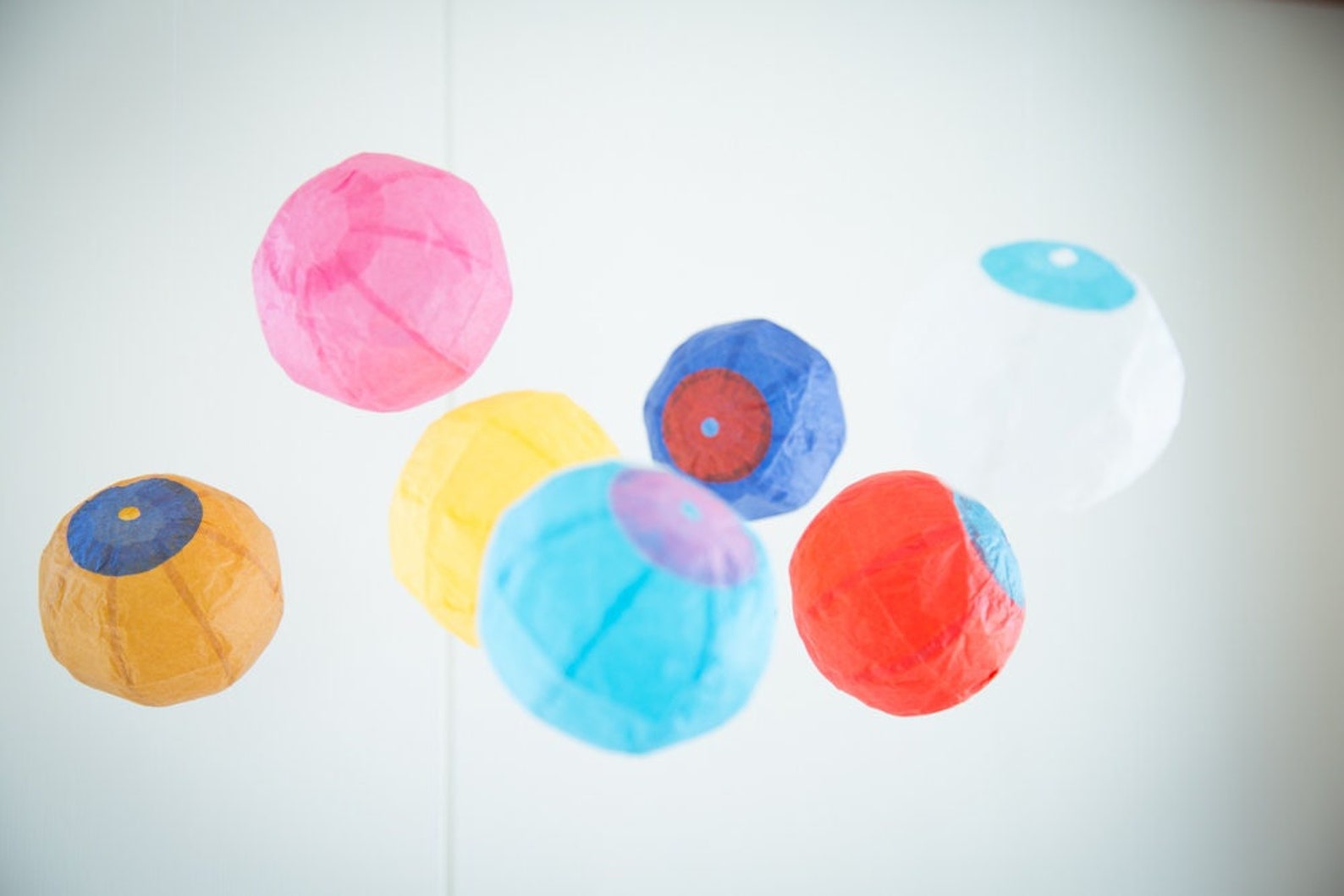 Japanese Paper Balloon small Colorful Balloons - Etsy
