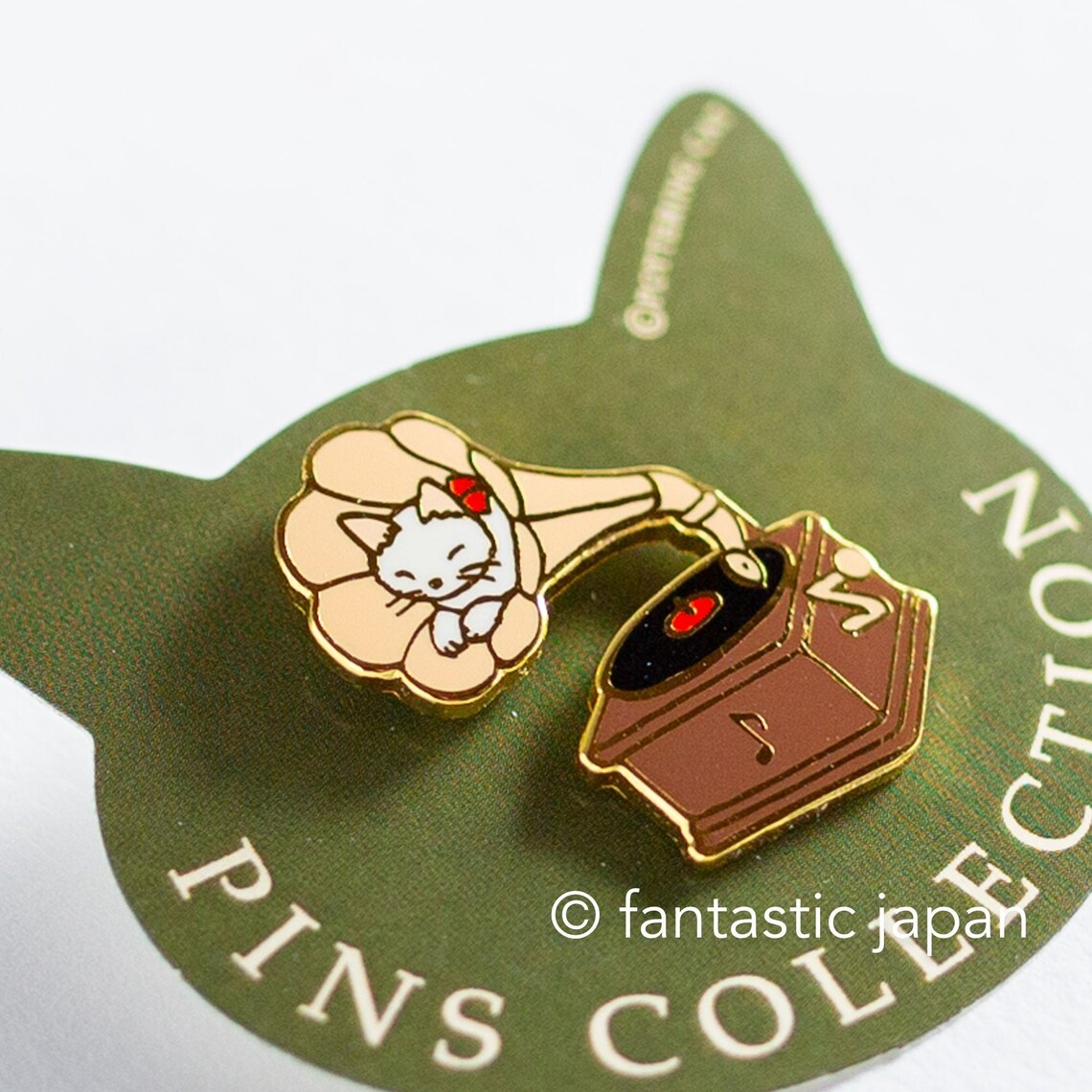 Pottering Cat Hard Enamel Pin -gramophone- - Etsy