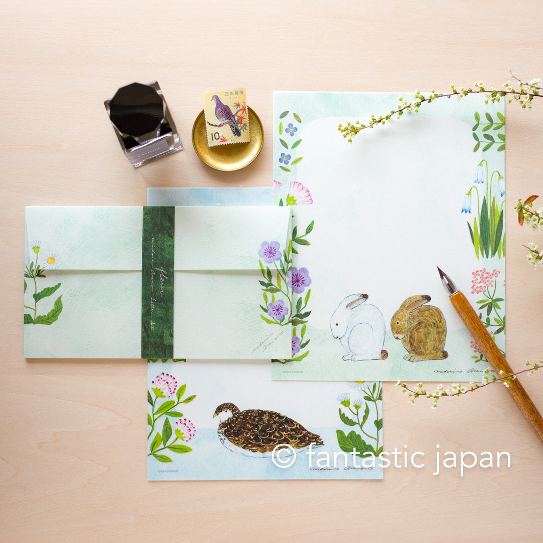 Japanese Letter Set fleur by Midori Asano - Etsy