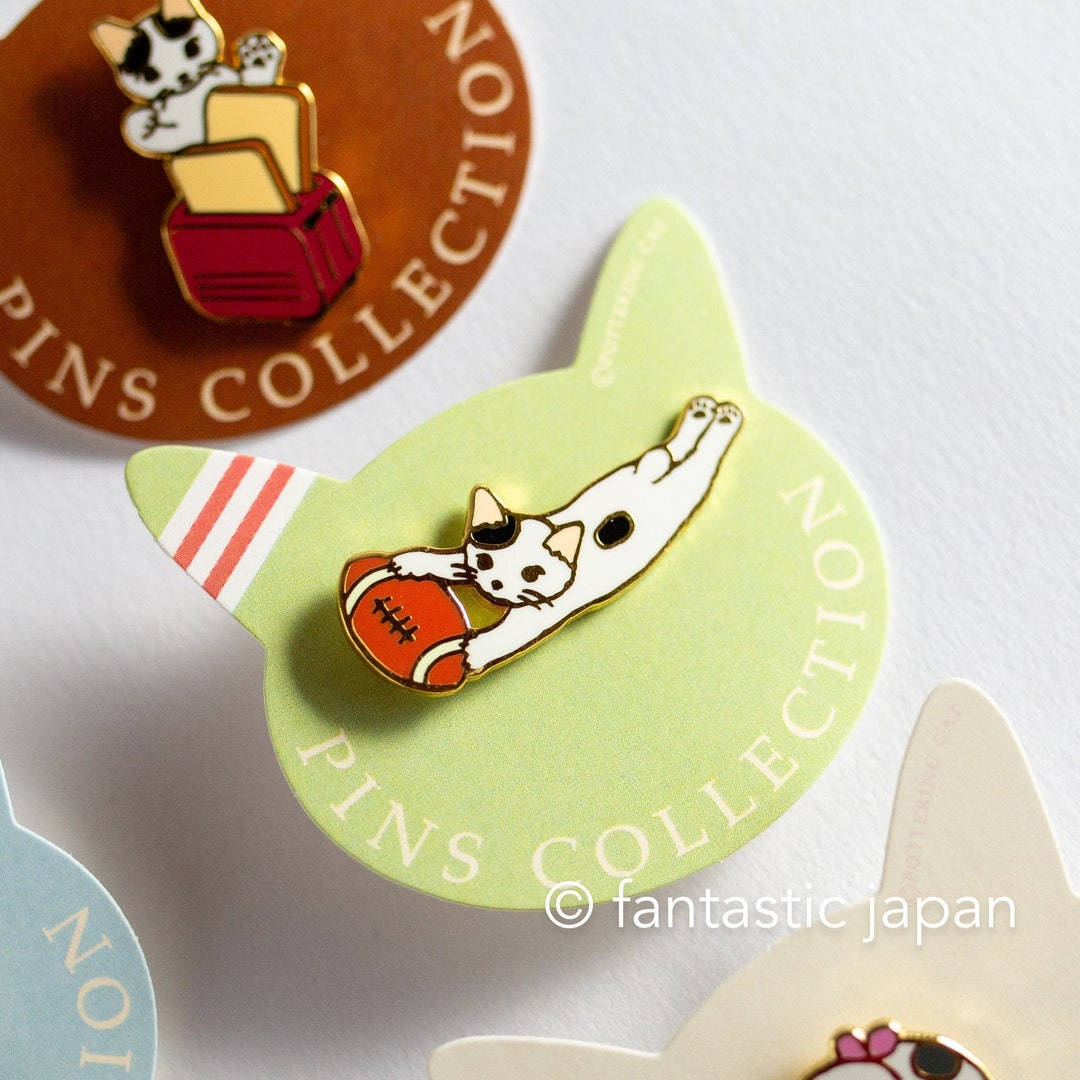 Pottering Cat Hard Enamel Pin -rugby Try- - Etsy