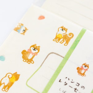 Traveling Shiba-dog Writing Letter Set / Mino Washi / Japanese - Etsy