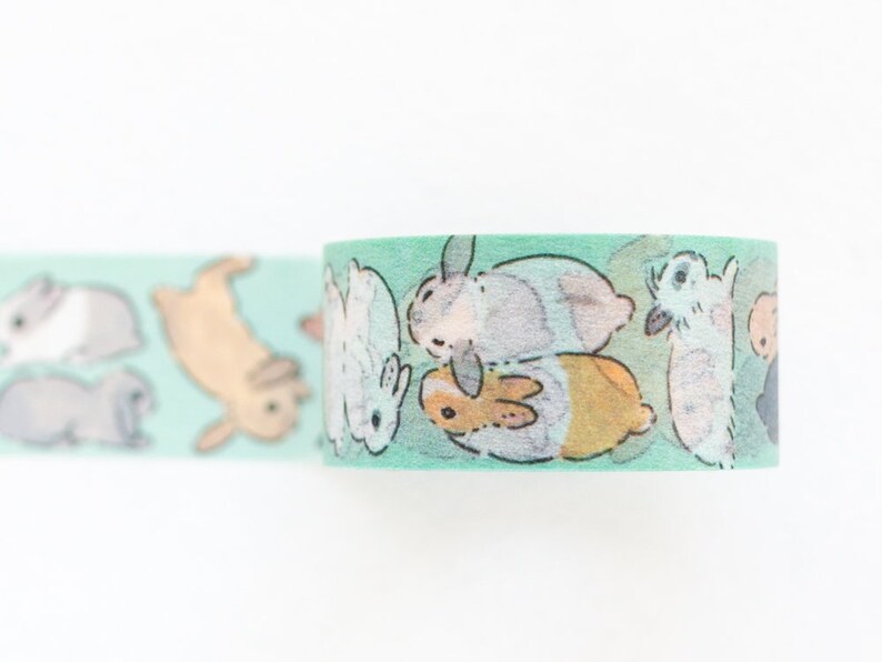 Masking Tape goon Night Rabbits by Schinako Moriyama - Etsy