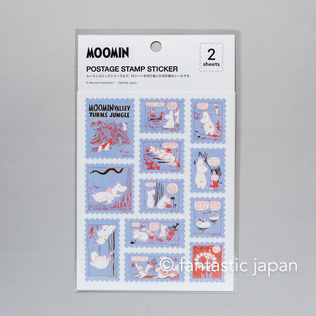 MOOMIN Postage Stamp Sticker -blue- - Etsy