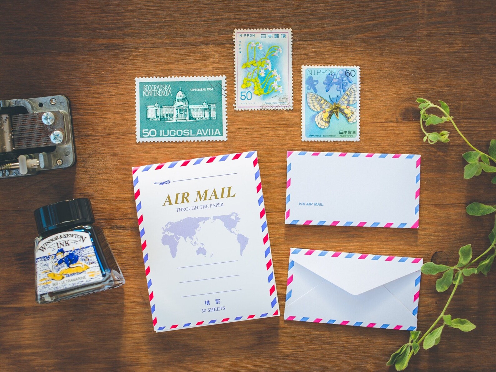 Tiny Air Mail Writing Set fujitsubo / Tiny Mail - Etsy