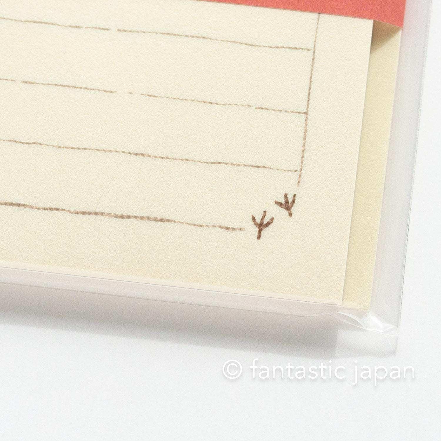 Japanese Washi Mini Writing Letter Set -long Tailed Tit- / Soebumi-sen ...
