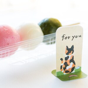 KING JIM Standing Sticky Notes cat / FUTAMATA Fusen / Japanese Unique ...