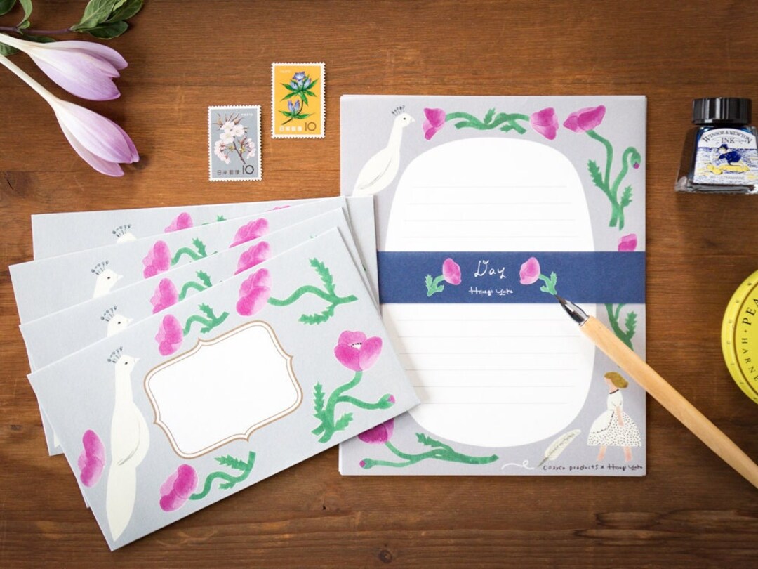 Japanese Writing Letter Set day by Yuka Hiiragi/ Mino Washi / Cozyca ...