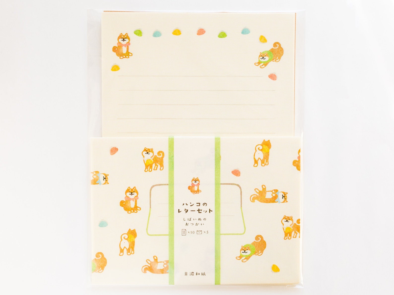 Traveling Shiba-dog Writing Letter Set / Mino Washi / Japanese - Etsy