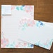 Japanese Washi Letter Writing Set pink Flowers / Today's Letter Set ...