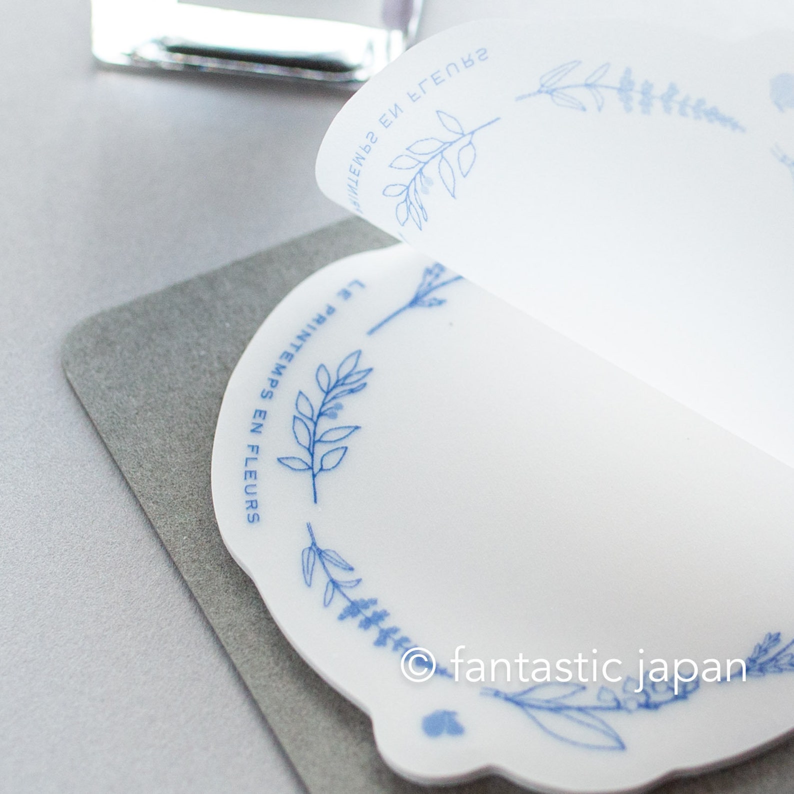Hütte Paper Works / Tracing Paper Die-cut Sticky Notes -blue Wreath- - Etsy