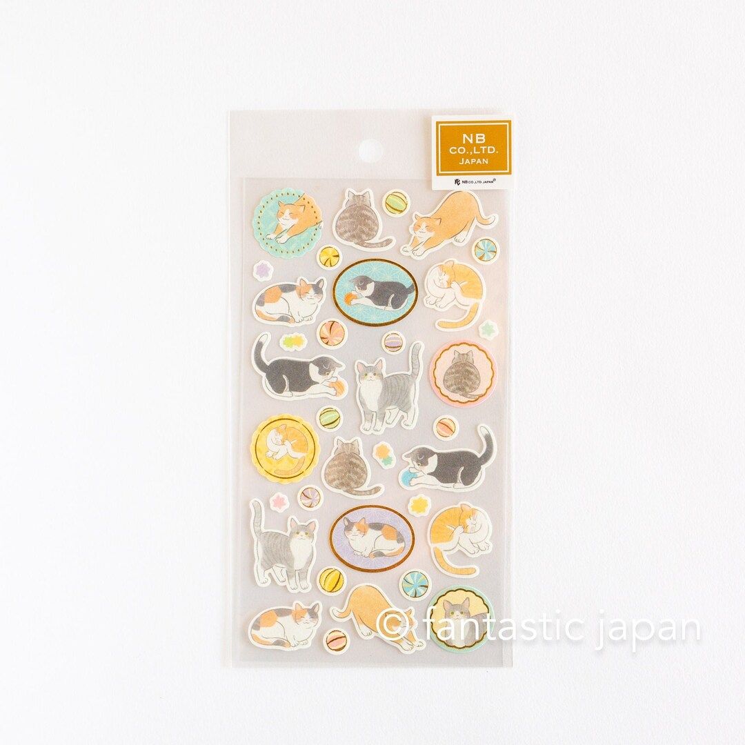 Washi Japanese Sweet Cats Sticker / NB Sticker / - Etsy