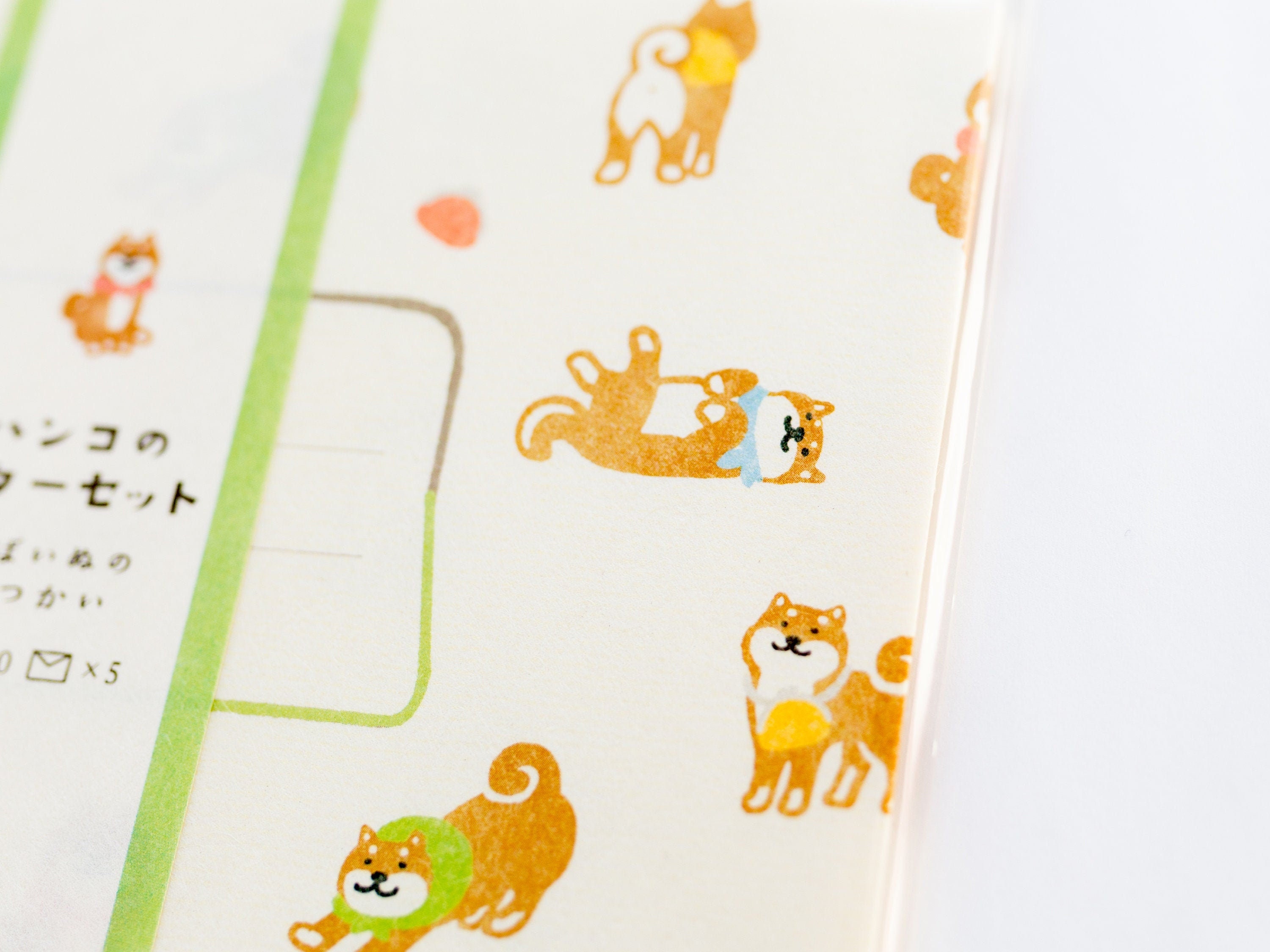 Traveling Shiba-dog Writing Letter Set / Mino Washi / Japanese ...
