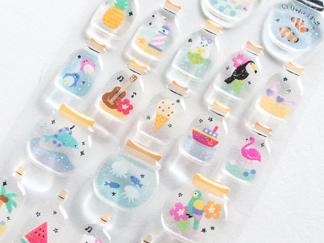 Hard Gel 3D Sticker -summer Canister- / Drop Seal / Active Corporation ...