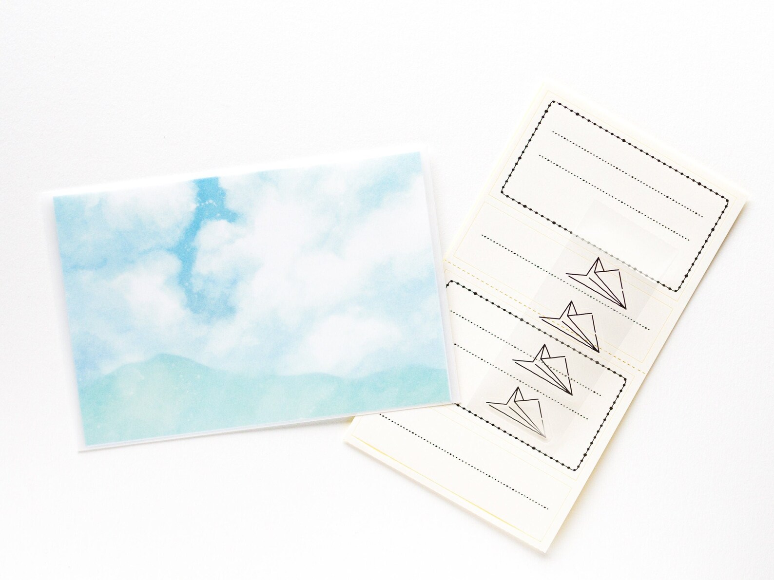 Letter Writing Set sky Time daytime / Ryu-ryu Products/ Japanese ...