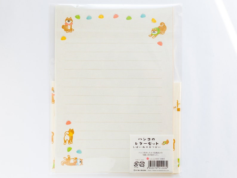 Traveling Shiba-dog Writing Letter Set / Mino Washi / Japanese - Etsy