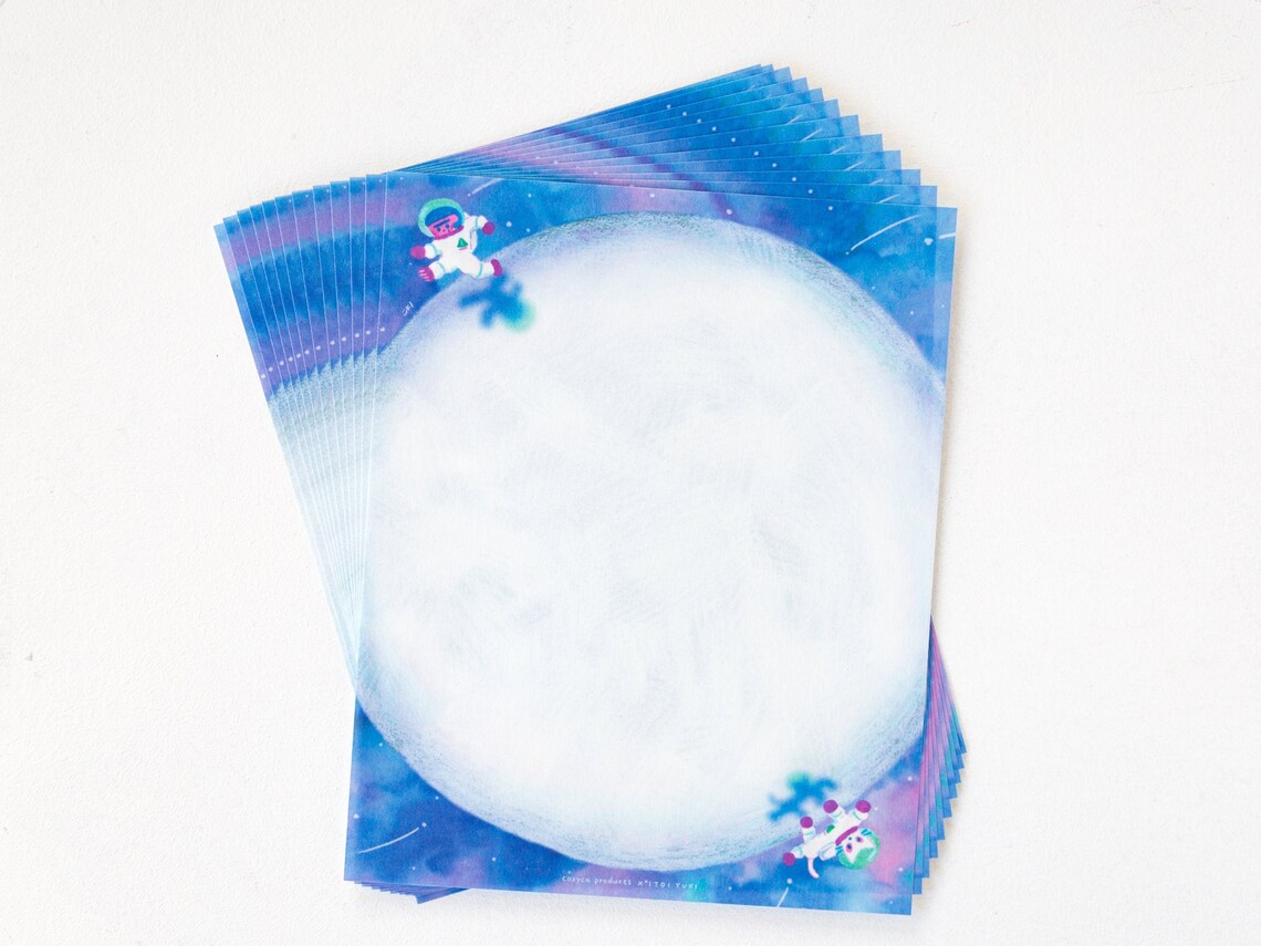 Japanese Writing Letter Set PLANET by ITOI YUKI/ Mino Washi - Etsy